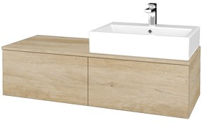 Dřevojas Koupelnová skříňka MODULE SZZ12 120 Varianta: N01 Bílá lesk / D08 Wenge / Pravé