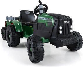 Costway 24 V Dětský elektrický traktor s přívěsem elektrické vozidlo