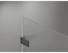 Mexen Lunar-F, skládací sprchový kout levý 100 x 100 cm, 8mm čiré sklo, grafitový profil, 836-100-100-95-00-L