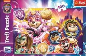 TREFL PUZZLE Tlapková patrola Mocní psí hrdinové 41x28cm skládačka 100 dílků tr16460