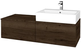 Dřevojas Koupelnová skříňka MODULE SZZ12 120 Varianta: N01 Bílá lesk / D08 Wenge / Pravé