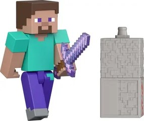 MATTEL Figurka Minecraft Steve JJR85 / 8 cm / od 6 let