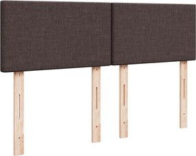 Box spring postel s matrací tmavě hnědá 140x200 cm textil 3287087