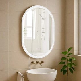 Koupelnové zrcadlo Karishma 70x50 bez Bluetooth – čiré sklo