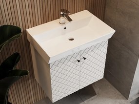 Kingsbath / Lavedo Tessera White 60 koupelnová skříňka s umyvadlem