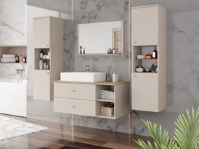 Koupelnový nábytek Kiegi III, Barva: pouštní písek + pouštní písek / dub cremona, Sifon k umyvadlu: ne, Umyvadlo: ne