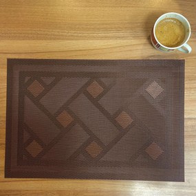 Prostírání Deluxe pod talíř Kendrick hnědá 35x45cm TiaHome