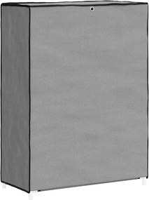 Botník šedý 60 x 28 x 90 cm textil 337262