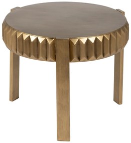 BigBuy Home Postranní stolek, zlatá barva 64 x 64 x 50 cm