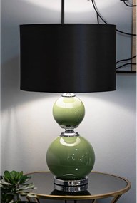 Zeleno-šedá stolní lampa s textilním stínidlem (výška 65 cm) Eva – Mauro Ferretti