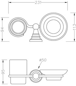 Sapho, DIAMOND mýdlenka, pohár, bronz, 1318-04
