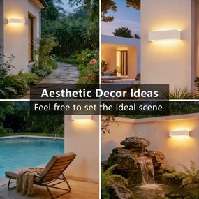 Brilagi - LED Venkovní nástěnné svítidlo DONNANI LED/12W/230V 30 cm bílá IP44