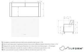 Tmavě šedá rozkládací pohovka 168 cm Lucky Lucy – Miuform