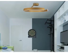 LED Stmívatelný přisazený lustr LED/72W/230V 3000-6500K zlatá + dálkové ovládání