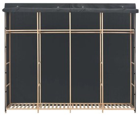 Šatní skříň šedá 200 x 40 x 170 cm textil - Default Title