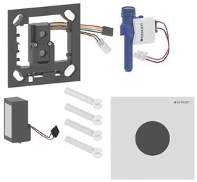 Geberit - Elektronické ovládání splachování pisoárů typ 40, síťové napájení, easy to clean, Bluetooth, matná bílá 116.024.JT.1