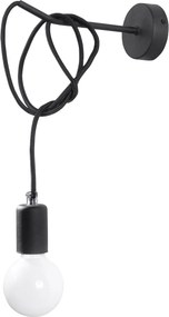 Sollux Lighting Nástěnné svítidlo EDISON černé