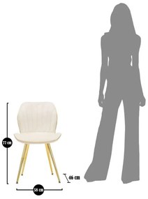 Designová jídelní židle Dandelion II krémová