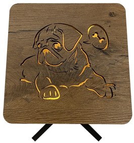 Li-Go "Mops" lampa 19x19cm provedení povrchu: dub