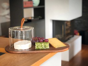 Philippi WALNUT Dřevěné prkénko na sýr s poklopem 12x21x40 cm