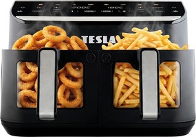 TESLA AirCook DualHeat QD464 XXL - multifunkční duální digitální horkovzdušná fritéza