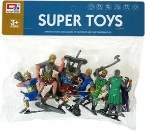 Sada římských bojovníků se zbraněmi / Figurky / 8 ks / 9 cm / plast /