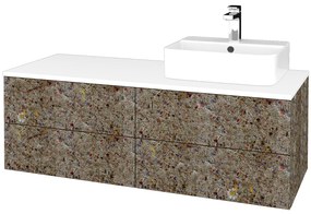 Dřevojas Koupelnová skříňka MODULE SZZ4 120 Varianta: N07 Stone / N07 Stone / Pravé