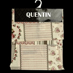 Quentin kuchyňská zástěra VINTAGE QK-058, starorůžový patchwork, 60x75cm