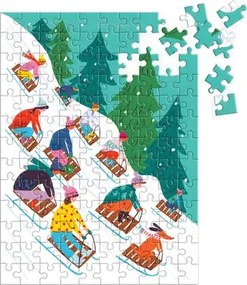 GALISON Puzzle Sáňkování / 130 dílků