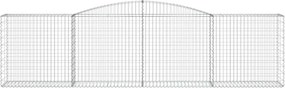 Klenuté gabionové koše 10ks 400x50x100/120cm pozinkované železo 3147004