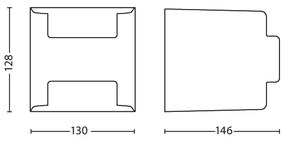 Philips 17321/93/16 - Venkovní nástěnné svítidlo GRASS 2xLED/4,5W/230V IP44
