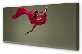 Obrazy na plátně Žena růžové motouz materiál 120x60 cm