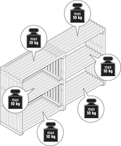Tchibo - Výsuvná odkládací skříňka »Fleksibel« - barva: hnědá