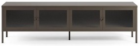 Šedý kovový TV stolek 160x50x35 cm Layna – Marckeric