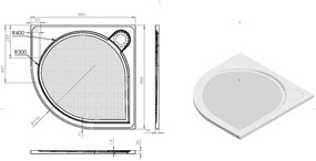 Olsen Spa LAKA 90 x 90 x 3 cm VANKCCTVRT90 sprchová vanička