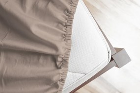 Matějovský napínací prostěradlo jersey Světle hnědé na matraci: 90/100 x 200 cm
