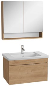 Koupelnová skříňka s umyvadlem a zrcadlem VitrA Mia 80x49x45cm zlatý dub mat