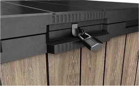 Hnědý plastový zahradní úložný box Deco – Keter