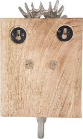 Stříbrný háček s hlavou Losa - 12*7*25 cm
