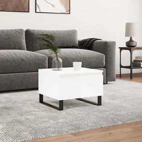 vidaXL Konferenční stolek 50 x 46 x 35 cm kompozitní dřevo [830878] Barva: bílá s vysokým leskem