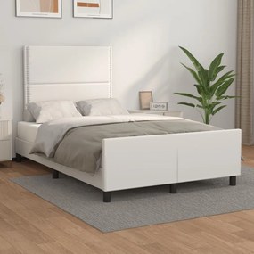Rám postele bez matrace bílý 120x190 cm umělá kůže 3270555