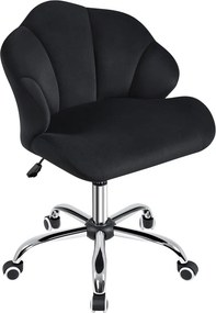 Kancelářská židle Yaheetech – černá, 60 cm (šířka) × 60 cm (hloubka) × 76,5 cm – 86 cm (266901824875)
