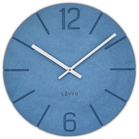 LAVVU Modré hodiny Natur vyrobené v Čechách ⌀34cm LCT5022