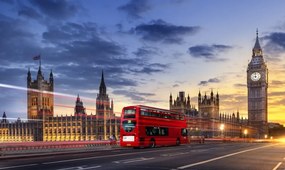 Vícedílný obraz Panorama Westminster A Big Ben, Londýn Nedostatek Nedostatek Plátno Canvas 150x90