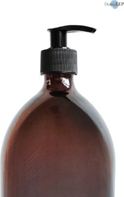 Dávkovač mýdla MONA 1 000 ml s černým vroubkovaným dávkovačem