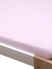 Bavlněné prostěradlo 140x240cm, světle růžové - PREMIUM