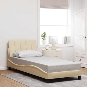 Rám postele bez matrací Hanko krémově 90x200 cm textil 3310438