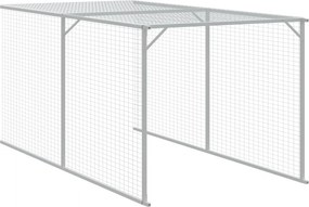 Kurník s výběhem antracitový 110x609x110 cm pozinkovaná ocel 3189090