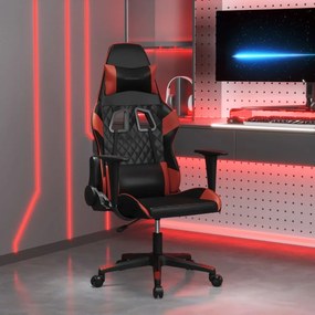 Herní židle černá a vínová umělá kůže 3143760