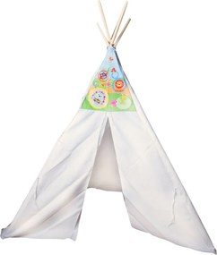 LEAN Toys Dětský stan Tipi s mráčky, vodotěsný domeček na zahradu